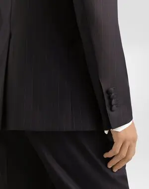 Dolce & Gabbana Double-breasted Pinstriped Wool Jacket