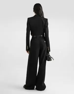 Dolce & Gabbana Double-breasted Wool Gabardine Jacket - Black