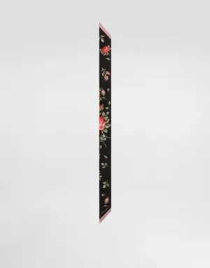 Dolce & Gabbana Rose Bouquet-print Silk Twill Bandeau 6x100 - Multicolor
