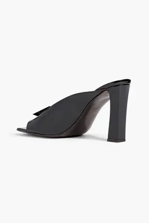 GIUSEPPE ZANOTTI Mya 90 Buckled Patent-leather Mules