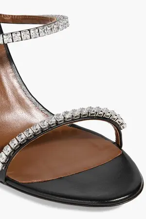 GIUSEPPE ZANOTTI 85 Crystal-embellished Mules - Black