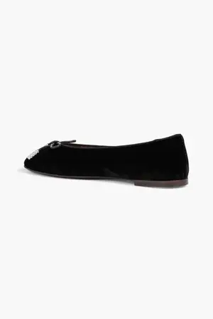 GIUSEPPE ZANOTTI Veronica 5 Bow-detailed Ballet Flats - Black