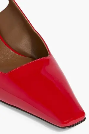 GIUSEPPE ZANOTTI Brendha 45 Patent-leather Slingback Pumps - Red