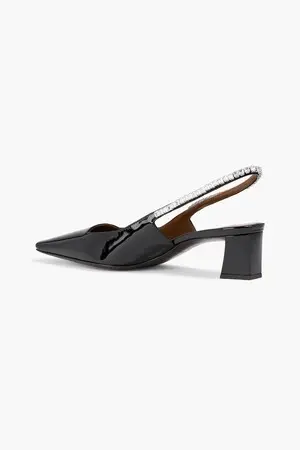 GIUSEPPE ZANOTTI Brendha 45 Patent-leather Slingback Pumps