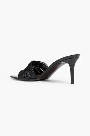 GIUSEPPE ZANOTTI Intriigo 70 Leather Mules - Black