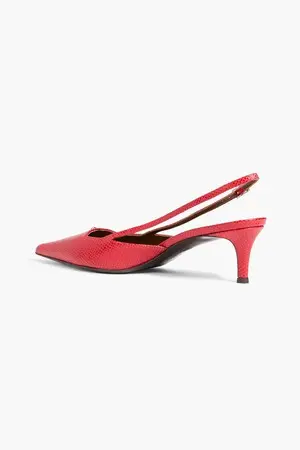 GIUSEPPE ZANOTTI Brenda 45 Lizard-effect Leather Slingback Pumps
