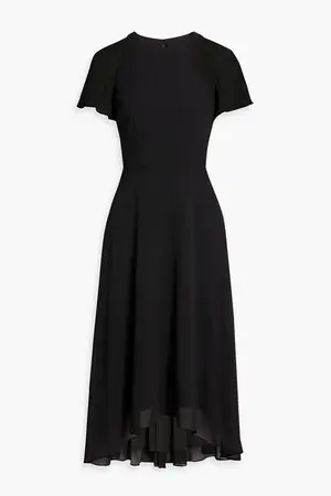 MIKAEL AGHAL Ruffled Chiffon Midi Dress