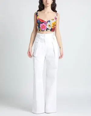 Dolce & Gabbana Woven Floral-print Crop Top