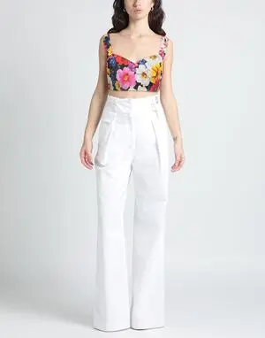 Dolce & Gabbana Woven Floral-print Crop Top