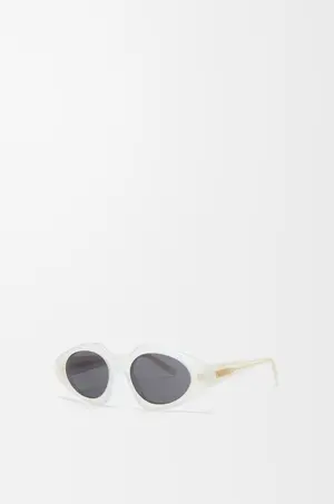 Loewe Triangle Slim Sunglasses - Milky Ivory