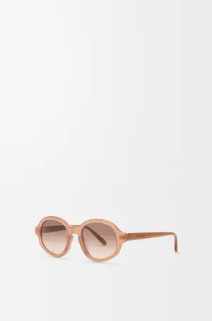 Loewe Delta Slim Sunglasses - Milky Caramel