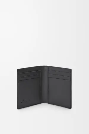 Loewe Puzzle Bifold Cardholder In Classic Leather Skin - Asphalt Grey/storm Blue