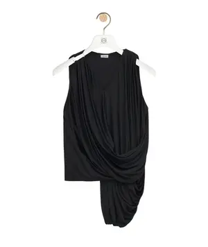 Loewe Draped Viscose Top - Black