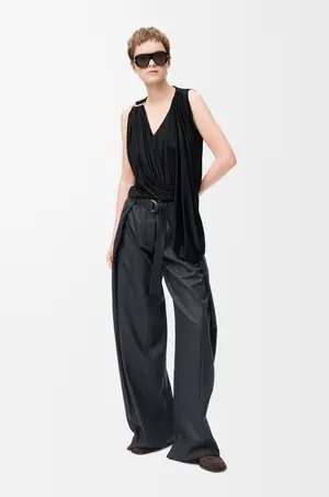 Loewe Draped Viscose Top - Black