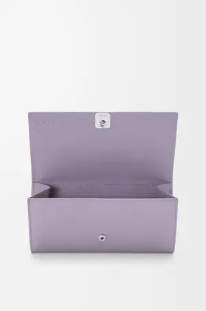 Loewe Anagram Continental Wallet In Pebble Grained Leather Skin - Dirty Mauve