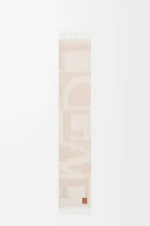 Loewe Scarf In Cashmere Light Beige/beige