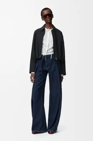Loewe Wool Crepe Tailoring Draped Jacket