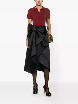 Viktor & Rolf Bow-embellished Midi Skirt - Black