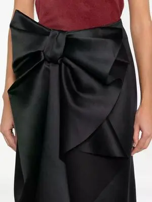 Viktor & Rolf Bow-embellished Midi Skirt - Black