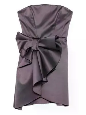 Viktor & Rolf Bow-embellished Mini Dress - Purple