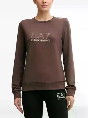 EA7 Logo-detail Crew-neck Sweatshirt