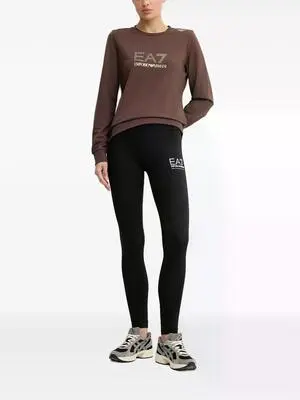 EA7 Logo-detail Crew-neck Sweatshirt