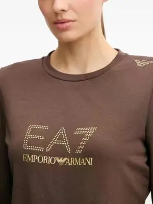 EA7 Logo-detail Crew-neck Sweatshirt