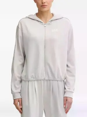 EA7 Zip-up Embellished Hoodie - Grey
