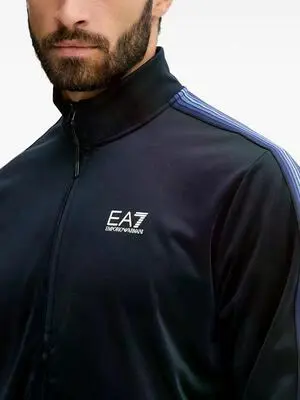EA7 Logo-detail Stripe Tracksuit Set - Blue