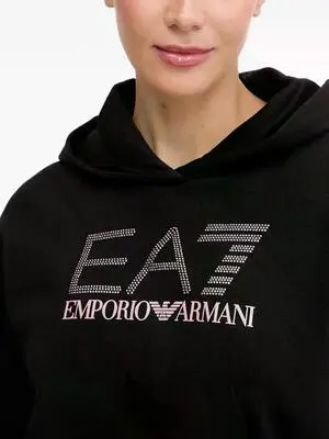 EA7 Logo-print Hoodie - Black