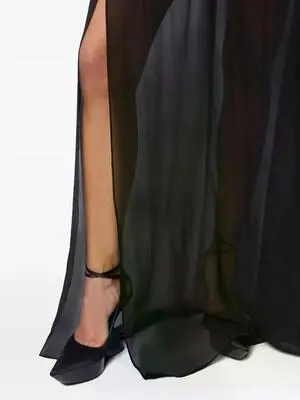 Nina Ricci Ruffled-bow Silk Maxi Dress