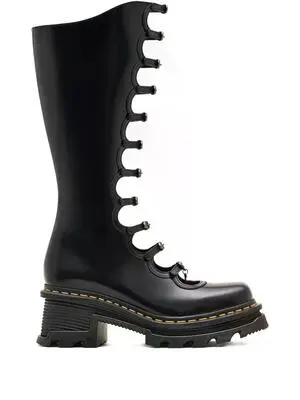 Marc Jacobs Buckle-detail Cut-out Boots - Black