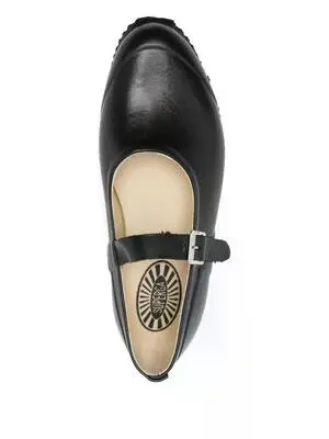 Superga Leather Ballet Flats - Black