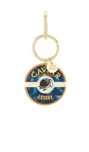 SOLAR ECLIPSE Hand-painted Caviar Bag Charm + Keychain