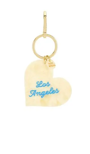 SOLAR ECLIPSE X Hand-painted Los Angeles Heart Bag Charm + Keychain In Yellow - N,a