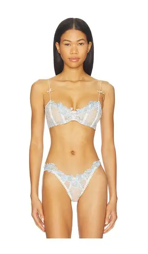 For Love & Lemons Winter Roses Underwire Bra - Blue