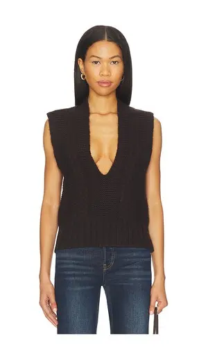 LISA YANG Sallie Vest - Dark Oak
