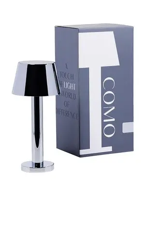 THE FAVORITES Como Rechargeable Table Light In Metallic Silver - Polished Chrome