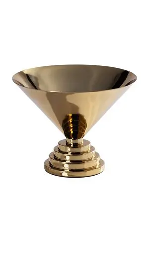 THE FAVORITES Large Mayan Metal Bowl In Metallic Gold - Polished Gold