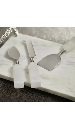 The Favorites 3 Piece Cheese Knife Set In White