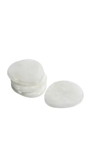 THE FAVORITES La Salama Alabaster Coasters Set Of 4 - White