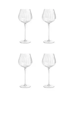 THE FAVORITES Madeleine Optic Red Wine Glasses Set Of 4 In Neutral - Clear