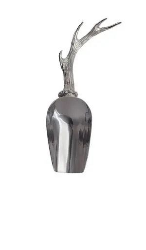 The Favorites St. Anton Antler Ice Scoop In Metallic Silver - Pewter