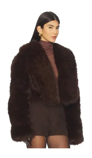 AFRM Stephanie Faux Fur Coat - Java
