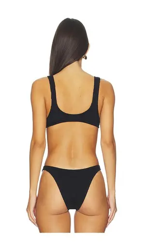 Bond Eye Ring Scout Crop Bikini Top - Black Shimmer
