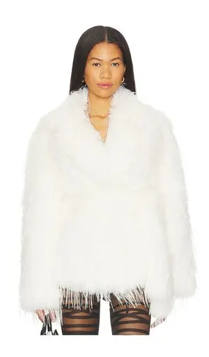 Women's Ivory Faux Fur Coats