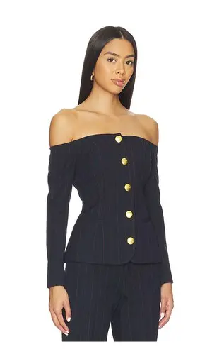 L'Agence Alice Off Shoulder Blazer