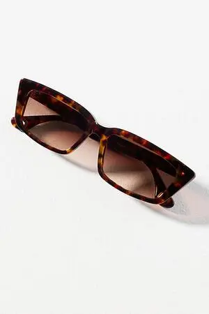 AUREUM Cassie Rectangle Sunglasses - Havana