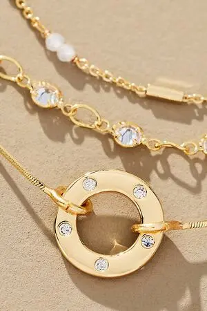 Anthropologie Birthstone Layered Necklace - April