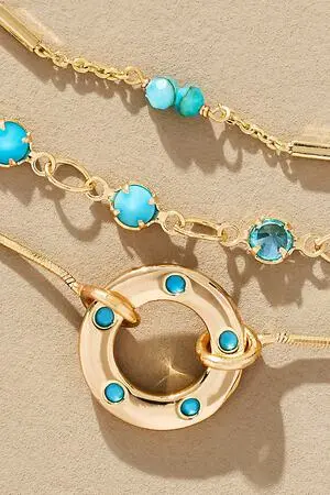 Anthropologie Birthstone Layered Necklace - December